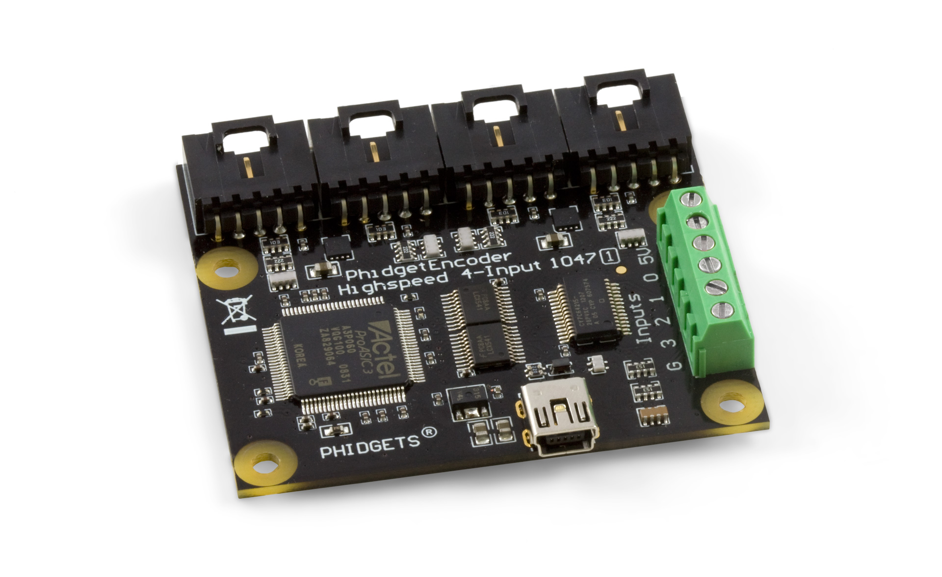 Phidgets Inc. - 1047_1 - PhidgetEncoder HighSpeed 4-Input