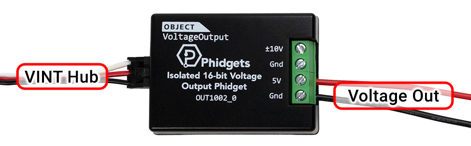 Isolated 16-bit Voltage Output Phidget - OUT1002_0 - Phidgets
