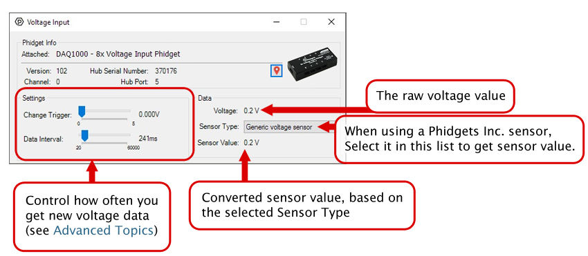 8x Voltage Input Phidget - DAQ1000_0 - Phidgets