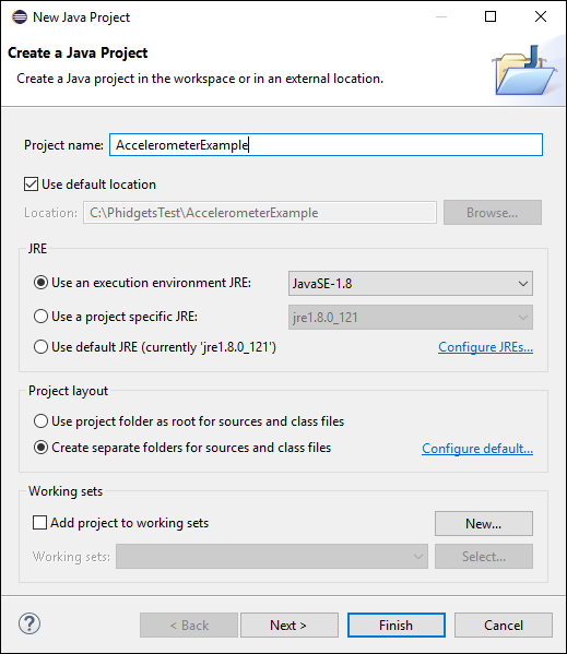 Language Java Windows Eclipse Phidgets Support