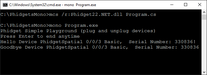 Language - C Sharp - Phidgets Support