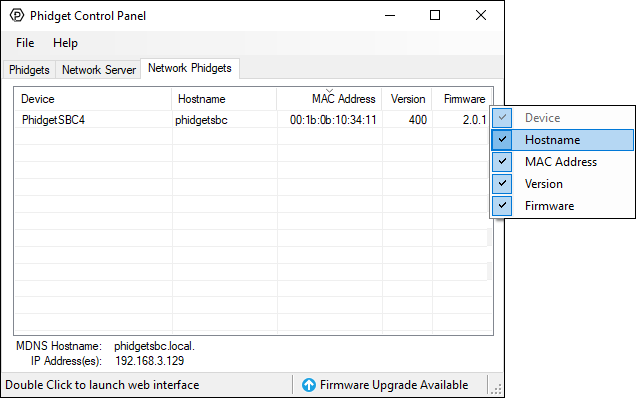 Phidget Control Panel - Phidgets Support