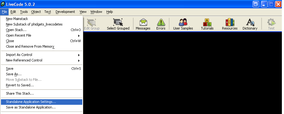 Language Livecode Phidgets Legacy Support