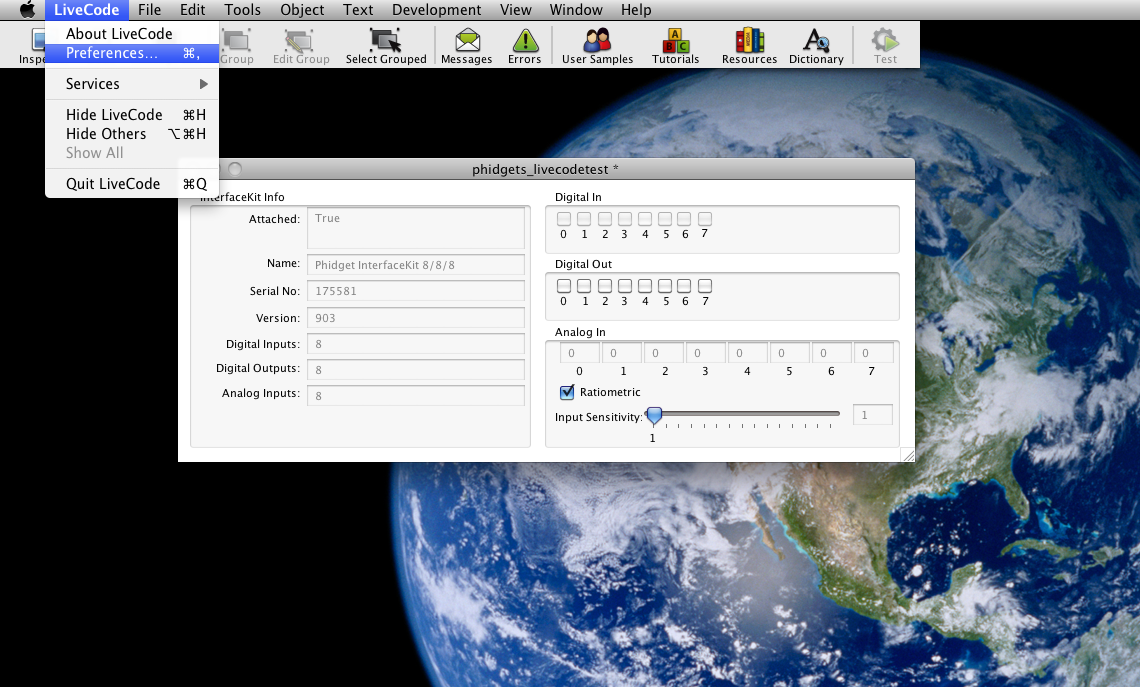 Language - LiveCode - Phidgets Legacy Support