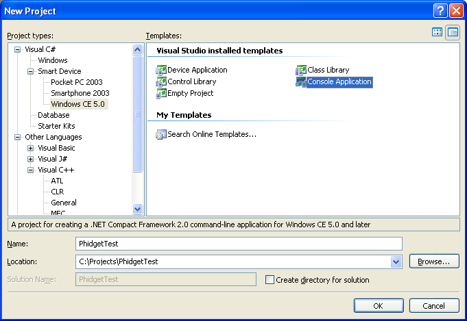 Language C Sharp Net Compact Framework Phidgets Legacy Support