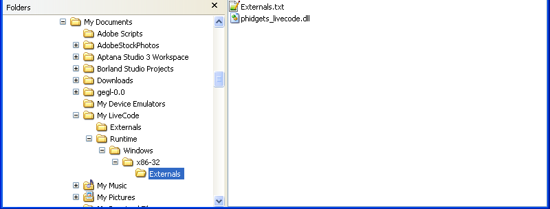 Language Livecode Phidgets Legacy Support