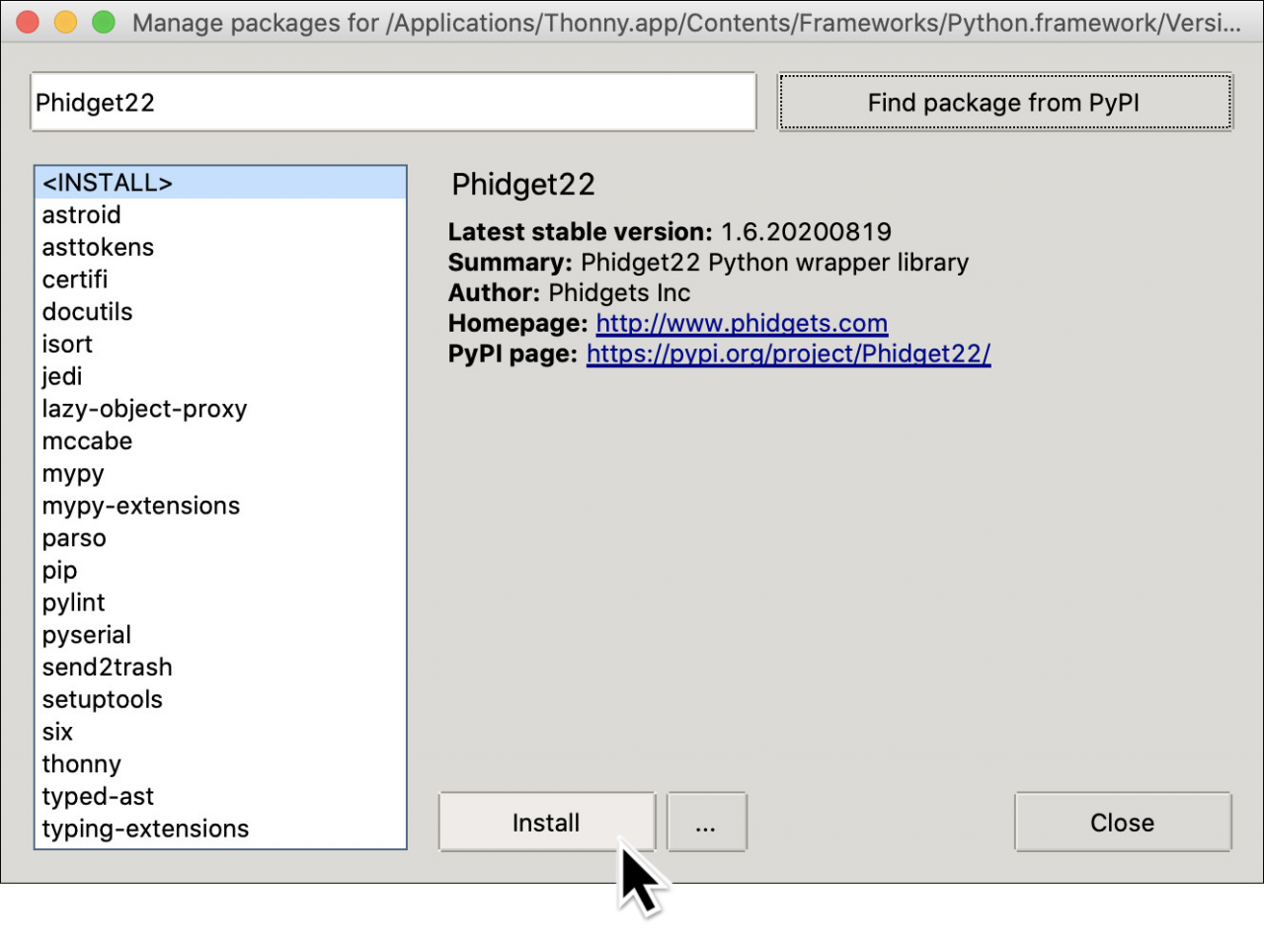 Getting Started Kit - Configure IDE - Phidgets
