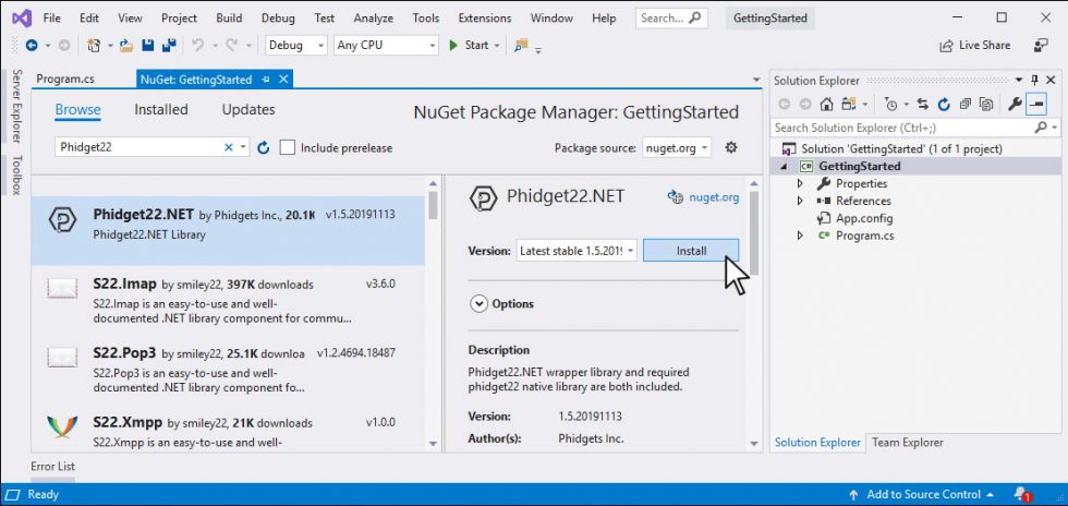 C# - Graphical User Interfaces - Phidgets