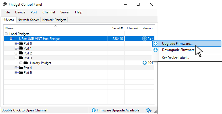Firmware Upgrade - Phidgets