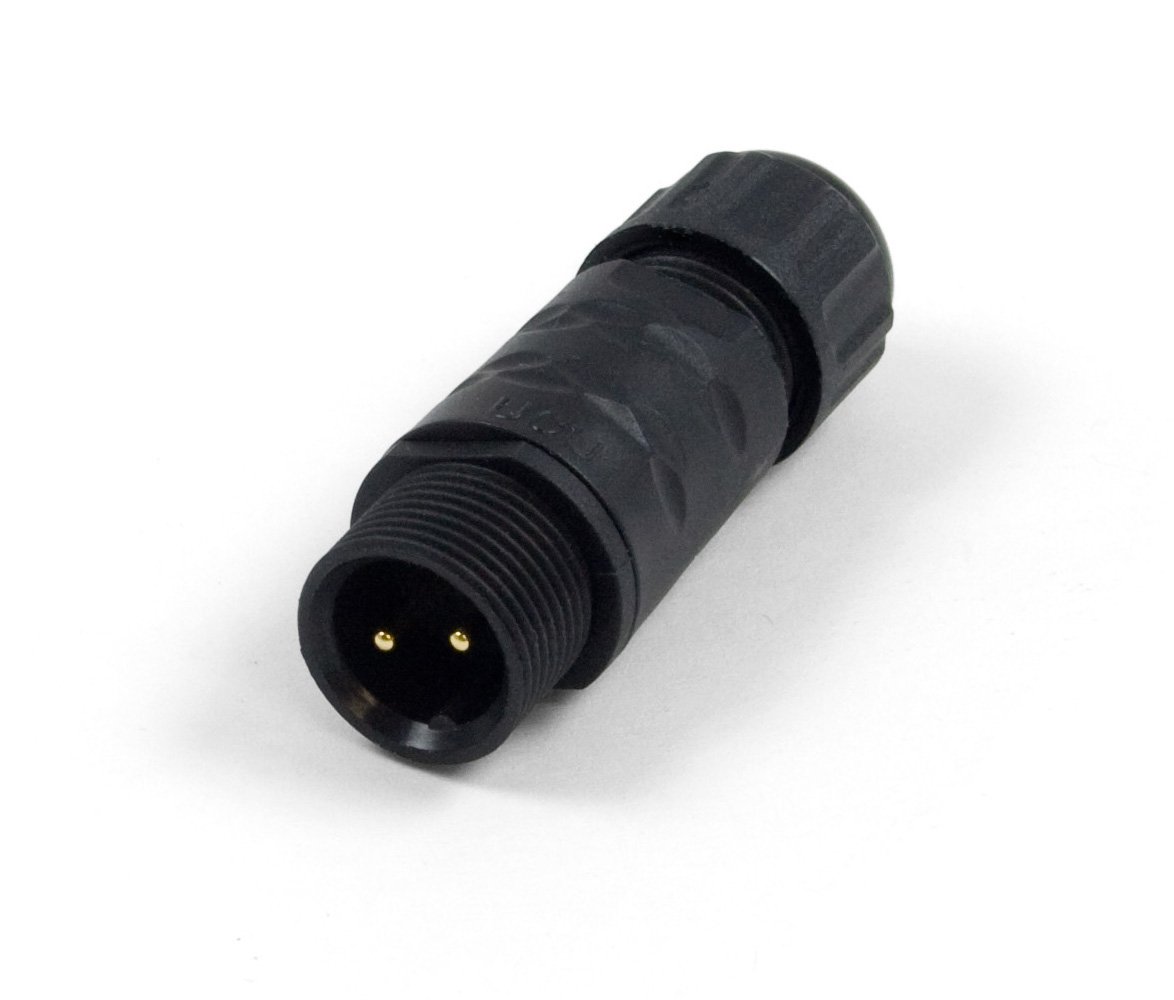 2-Pin Circular Cable Connector (for Enclosures) - CBL4412_0 - Phidgets