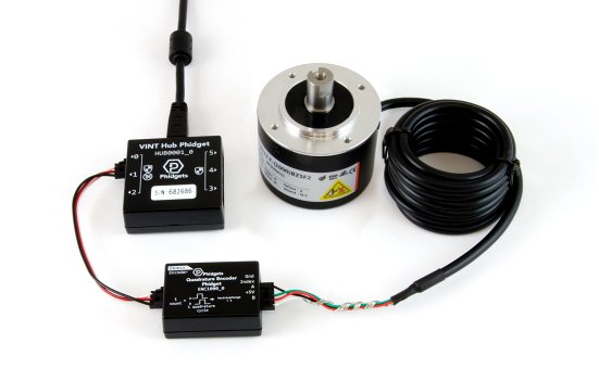 Rotary Encoder - 12mm Solid Shaft 1000CPR with Index - ENC4124_0 - Phidgets