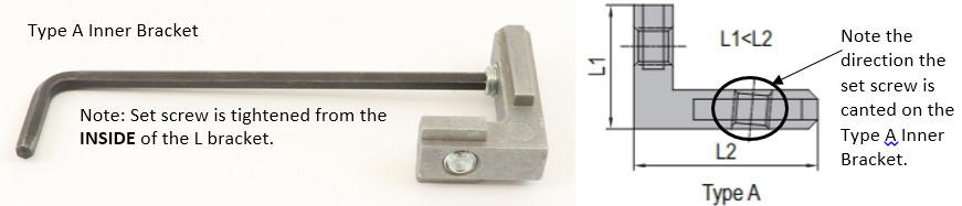 Inner Bracket PG30-A with set screw (8 pcs) - TSL4111_0 - Phidgets